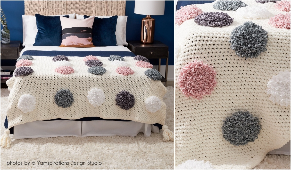 LOOPY DOTS CROCHET BLANKET PATTERNS - Crochet Easy Patterns