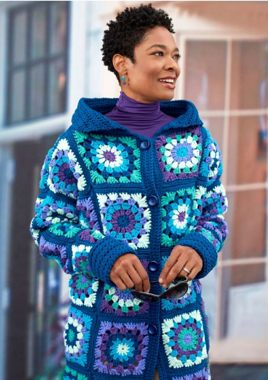 Glam Granny Coatigan - Crochet Easy Patterns