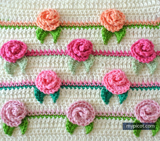 Crochet Rosebud Stitch Crochet Easy Patterns