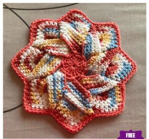 Crochet Flower Hot Pad - Crochet Easy Patterns